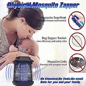 Bug Zapper,2 in 1 Bug Zapper Indoor,High Powered Waterproof Mosquito Zapper for Outdoor and Indoor,4200V Electronic Mosquito Trap for Home, Garden