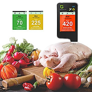 6 in 1 Greentest eco 5 Digital Food Nitrate Tester, High Accuracy Radiation Detector Geiger Counter Water Quality Meter TDS Hardness PPM Analyzer Dosimeter for Vegetable, Fruit, Meat, Fish, Water