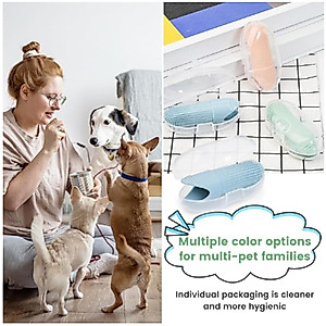 WallaSababa - Dog Toothbrush 4-Pack, 360º Dog Tooth Brushing Kit, Cat & Dog Finger Toothbrush for Small & Large Pets, Dog Teeth Cleaning Kit, Dental Care for Pets, Dog Toothpaste Not Included