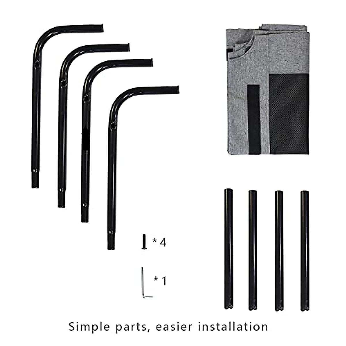 objoy Original Elevated Dog Bed Protable Raised Pet Cots with Soft Side for Large Medium Small Dogs, Sturdy Frame& Breathable Mesh for Indoor Outdoor Use (L)