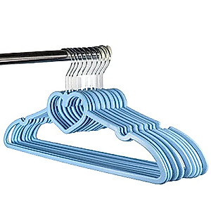 NC Pink Heart-Shaped Bow Love Plastic Clothes Hanger Household Anti-Skid Student Dormitory Anti-Skid Clothes Hanging Support Love Heart-Shaped White