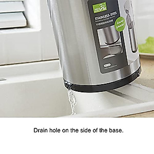 Wotermly Extra Large Kitchen Utensil Crocks, Stainless Steel Round Utensil Holder with Removable Divider for Easy Clean, Rotating Utensil Caddy Organizer with Weighted Base for No Tipping Over Crock with Detachable Top and Base Accessories