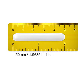 3 Pack, PTFE Smooth with Ridge Magnetic Stir Bar Set - 50mm / 1.96 Inch