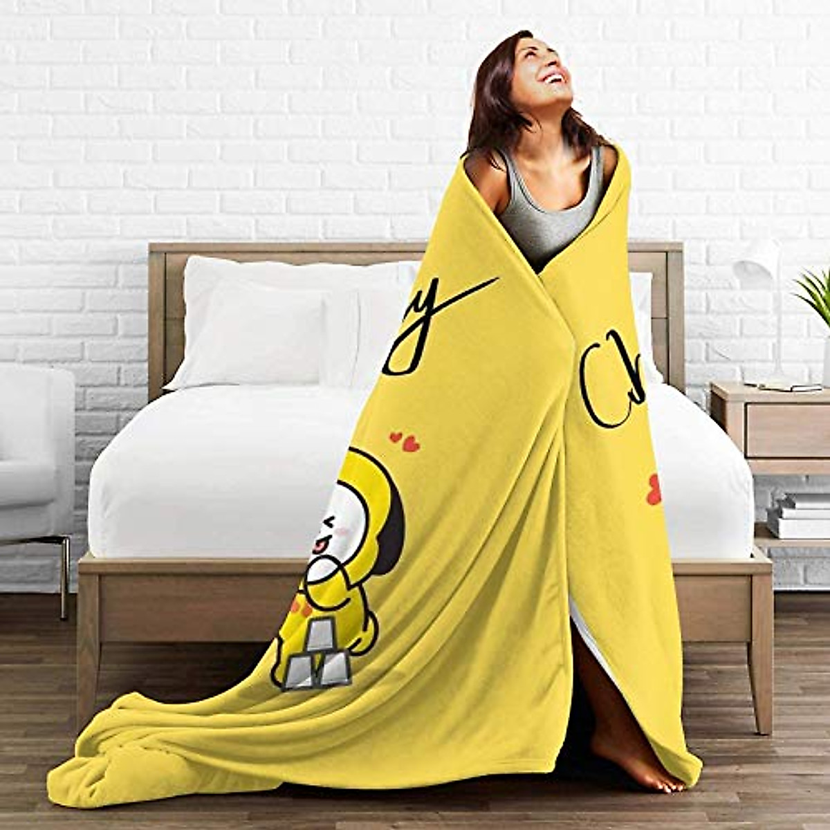 Woidxzxza Chimmy Ultra-Soft Micro Fleece Blanket Flannel Washable Lightweight Warm Plush Throw Blankets 60x50 in