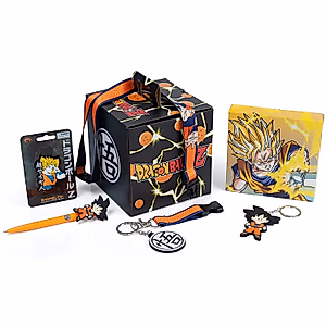 JUST FUNKY Dragon Ball Z Goku Collector Looksee Box Items | Geeky Gift Box | 5 Themed Toy Collectibles