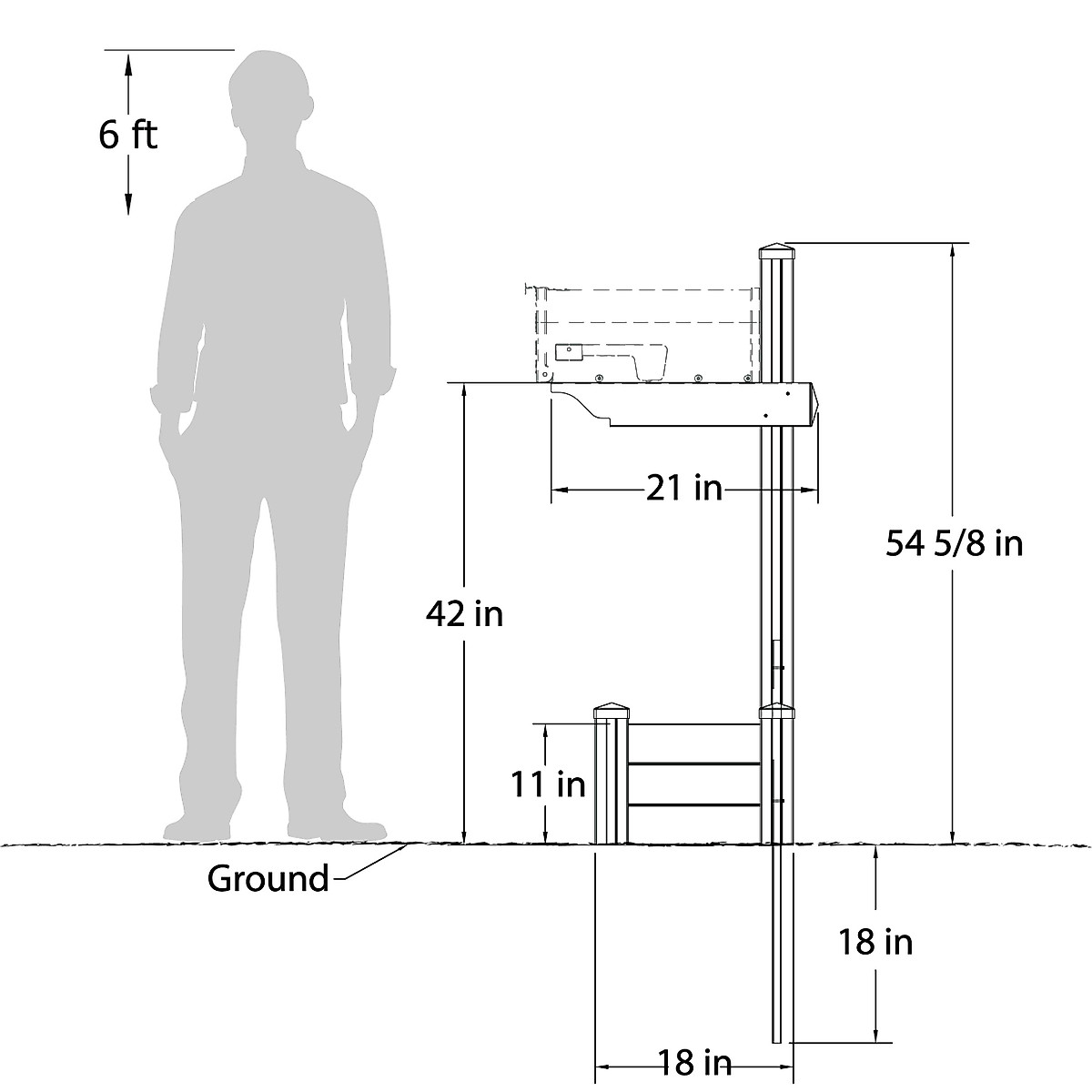 Zippity Outdoor Products ZP19027 Majestic Mailbox Post, White