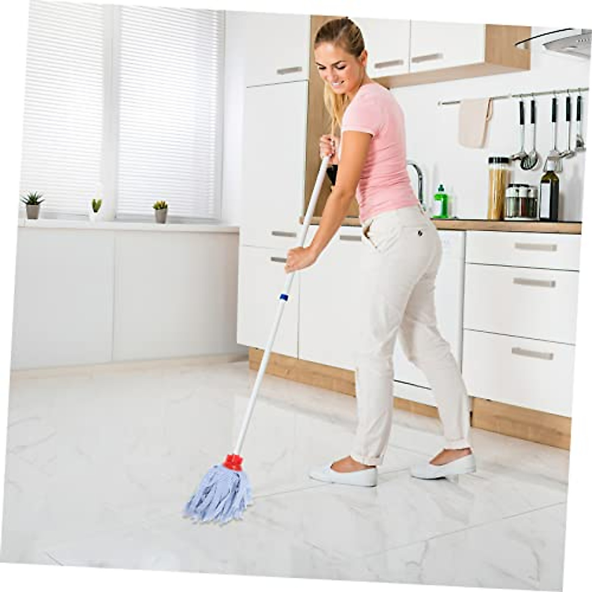 Cabilock 2pcs Mop Replacement Head Mop Heads Commercial Floor Cleaning Tool Wet Mop Head Refill Floor Mop Heads Reusable Mopping Head Cleaning Mops Practical Mop Cloth Wet and Dry