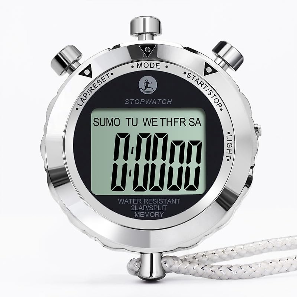 Rolilink Stopwatch,Metal Stop Watch for Sports Stopwatches Timer for Sports and Competitions (2 Lap with Backlight-Metal)