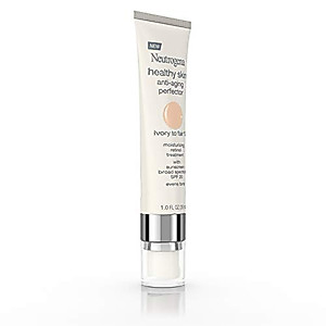Neutrogena Healthy Skin Anti-Aging Perfector Tinted Facial Moisturizer and Retinol Treatment with Broad Spectrum SPF 20 Sunscreen with Titanium Dioxide, 10 Ivory to Fair, 1 fl. oz