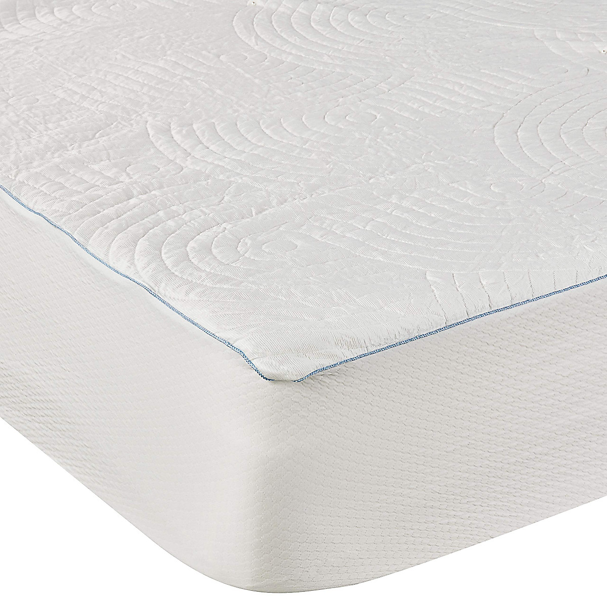 Tempur-Pedic Cool Luxury Fitted Mattress Protector – Cool and Comfortable Luxury Knit - Waterproof to Protect Against Spills and Stains – Machine Washable, Queen Sized, White