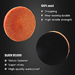 SPTA 9Pcs Polishing Pads Kit, 7 Inches Large Size Buffing Pads, Car Foam Buffing Sponge Pads Kit with 5/8"-11 Backing Plate for Car Care Polisher Boat Waxing Polishing Sealing Glaze