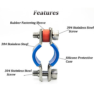 DockMoor Fix Sinking Office Chair Upgrade 304 Stainless Steel with Hexagon Wrench Adjustable Height Chair Saver kit with Leather Pads