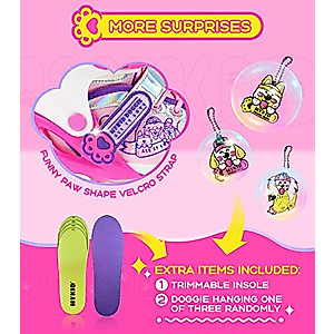 HYKID Paw Stars 4 Size Adjustable Roller Skates with Light Up Wheels,Safe for Girls Kids Toddler, Trimmable Insole Included (Small)