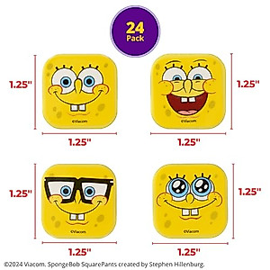 DecoPac SpongeBob SquarePants™ Mood Faces Rings, SpongeBob Cupcake Decorations Featuring SpongeBob SquarePants, Yellow - 24 Pack
