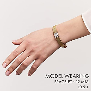 LUXTOMI - Personalized 18K Gold Plated Disc Bracelet, Customize with any Handwriting Ideea, Hypoallergenic, Waterproof, No Tarnish - Packed in Premium Box