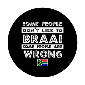 Like To Braai Funny South Africa Family BBQ Gift PopSockets PopGrip: Swappable Grip for Phones & Tablets