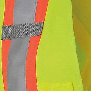 Pioneer Safety Vest for Women with Pockets - Hi-Vis Reflective Tape - for Construction - Yellow/Green