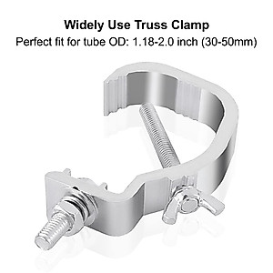 Truss C Clamp 1.18-2 Inch, 10 Pack Olaalite Stage Lights Truss Clamps, Fit for 30-50mm OD tube, Load Capacity 55LB Stage Lighting C Clamp for DJ Lighting Par Lights Spot Lights