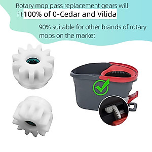 4Pcs Spin Mop Replacement Parts, Easy Mop Pedal Broom Spin Replacement, Spin Bucket Mop Clutch Bearing Gear Sprockets Repair Replacement for O-Cedar, Vileda and More Rotation Mop