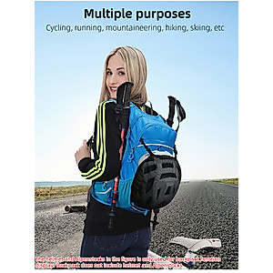 MANFS Portable waterproof hiking backpack 16L, with rainproof cover, outdoor sports travel day bag, for bicycle skiing (young)