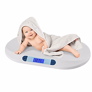Smart Weigh Comfort Baby Scale, 44 Pound Capacity, 3 Weighing Modes, Accurate Digital Scale for Infants, Toddlers, and Babies