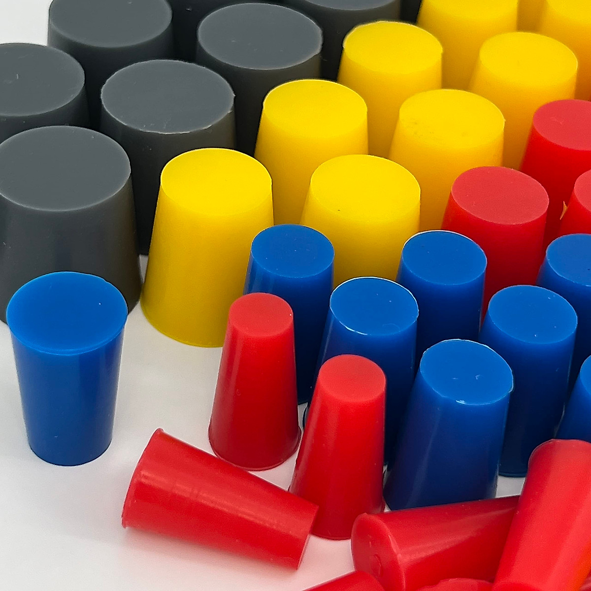 High Temp Masking Supply 235 Piece Silicone Rubber Plug Set - Sizes 1/32" to 1" - Tapered Stoppers for Powder Coating, Painting, Ceramic Coating, Sealing Holes - Non-Toxic, Flexible, Reusable