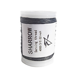 SHARROW Archery Serving Thread Bowstring Serving Material 131 Yards for Tying Peep Sight Nock Maintenance Accessories (Black)