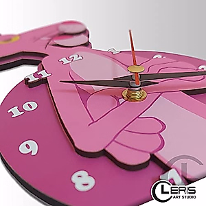 Cleris Art Studio The Pink Panther Pendulum Wall Clock, Pink Panther Wagging Tail, Swinging Tail Clock, Kids Wall Clock, Kids Analog Clock, Schoolroom Clock.