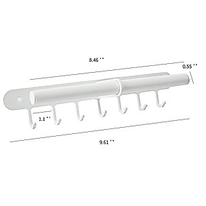 Haosuny White Coat Hooks for Doors - Wall Coat Rack with Hooks, Wall Mounted Coat Rack (01)