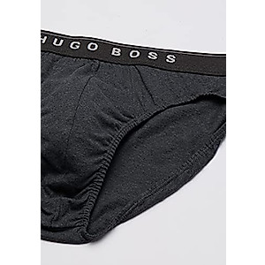 BOSS Men's Cotton 3 Pack Mini Brief, Charcoal/black/Dark Grey, Medium