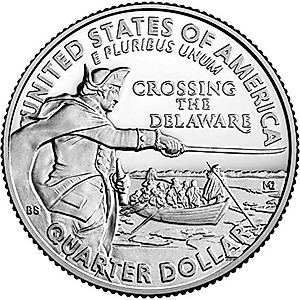 2022 P, D Maya Angelou and 2021 P, D Washington Crossing the Delaware Set with Harris Gray Folder #4952 Dollar Seller Uncirculated