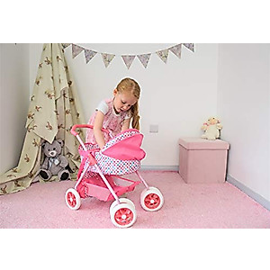 Kookamunga Kids Unicorn Reversible Doll Pram with Diaper Bag. for Kids Aged 3+ Fits Dolls up to 18". Doll not Included.