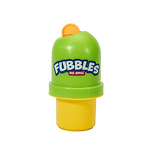 Fubbles Bubbles No-Spill Bubbles Tumbler | Bubble toy for babies toddlers and kids of all ages | Includes 4oz bubble Solution and bubble wand (tumbler colors may vary)