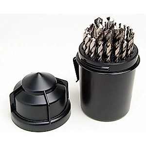 Drill America Drill Bit Round Plastic Index/Case, 1/16-1/2 by 64ths Mechanic Length (29 Sizes), 30650