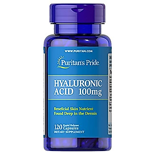 Puritans Pride Hyaluronic Acid 100 Mg-120 Capsules, 120 Count