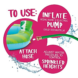 Splashin'kids 3 in 1 Inflatable Sprinkler Pool Kiddie Pool Kids Pool Toddlers Wading Swimming Outdoor Play Mat Splash Pad 9 Months and up Boys Girls Large (Small and Large Size)