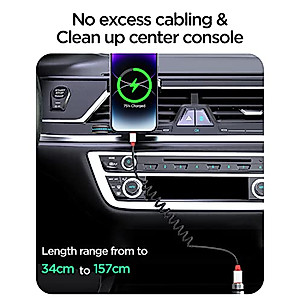 AICase Coiled USB-C to Lightning Cable for Apple CarPlay,Expansion Spring Coiled Cable,PD Type C Scalable Charging Cable for iPhone 14/13/13 Pro 12 Pro Max 12 11 X XS XR 8 Plus,AirPods Pro