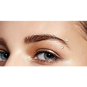 Anicina 16G Eyebrow Rook Curved Barbell Piercing Jewelry Surgical Steel Rings Rook Earrings for Women Horseshoe Rook Eyebrow Septum Piercing Hoop Silver Black