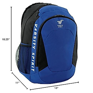 Varsity Spirit Cheer Backpack for Cheerleaders and Athletes - Durable, Spacious with Extra Pockets for Uniforms, Dance Gear & Gym Essentials - Versatile Cheerleading Bag for Practice & Travel - Blue