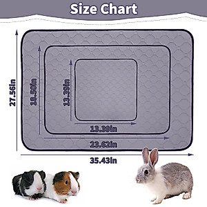 BNOSDM Guinea Pig Cage Liner Set Large Washable Hamster Fleece Bedding 55.1" x 39.3" Reusable Bunny Pee Pads with Garbage Bag Super Absorbent Small Animals Mats for Rabbits Chinchilla Hedgehog