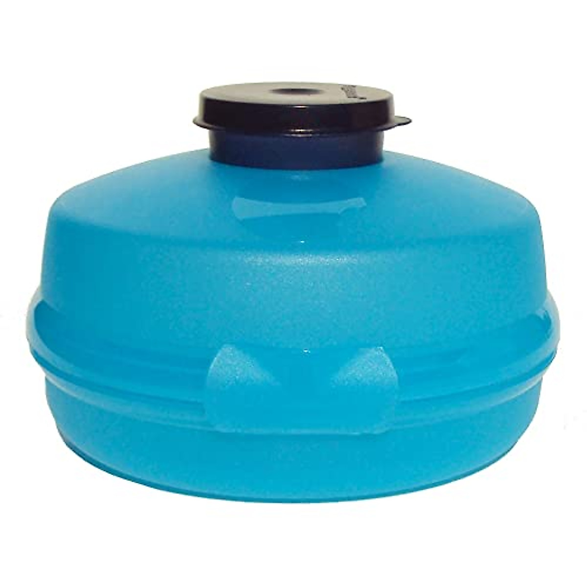 Tupperware Bagel Keeper Round Sandwich Box Storage Container Aqua Blue, 5.5 inches