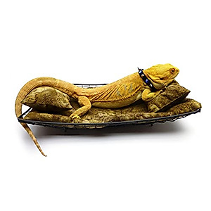 Chaise Lounge for Bearded Dragons, Brown Batik Fabric