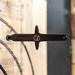 World Knife Throwing League Lancelot Professional Balanced Throwing Knife Set with Three Knives, Black Finished Blade, Full Tang, Stainless Steel, with Premium Nylon Sheath, 15 Inch Length