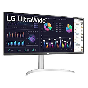 LG 34WQ650-W 34 Inch 21:9 UltraWide Full HD (2560 x 1080) 100Hz IPS Monitor, 100Hz Refresh Rate with RGB 99% Color Gamut, VESA DisplayHDR 400, USB Type-C, AMD FreeSync, Tilt/Height Adjustable Stand