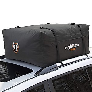Rightline Gear 100R20 Range 2 Weatherproof Rooftop Cargo Carrier for Top of Vehicle, Attaches With or Without Roof Rack, 15 Cubic Feet, 40 x 36 x 18 inches, Black