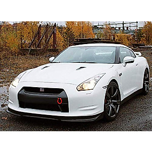 iJDMTOY Red Track Racing Style Tow Hook Ring Compatible with Nissan 370Z GT-R Juke Infiniti G37 Q50 Q60 QX60 QX70 etc, Made of Lightweight Aluminum