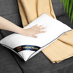 Utopia Bedding Throw Pillow Inserts (Pack of 4, White), 12 x 20 Inches Decorative Indoor Pillows for Sofa, Bed, Couch, Cushion Sham Stuffer