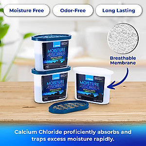 ZARPAX Moisture Absorber Activated Charcoal 10.6 oz/300g | Removes Moisture, Damp, Humidity & Odors | Odor Absorber | Moisture Trap for Bathroom, Closet, Kitchen & Small Spaces | Set of 4