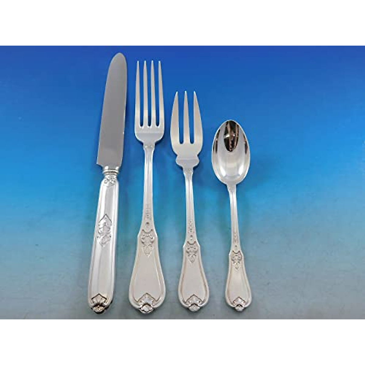 Alicante by Buccellati Italy Silverplated Flatware Set Service 20 pcs Dinner