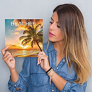 2023 Wall Calendar BEACHES, 14 Months Hangable Wall Calendars, Nov.2022-Dec.2023, Beach Calendars 2023, 12" x 24" (Open), Thick Glossy Paper, Organizing & Planning